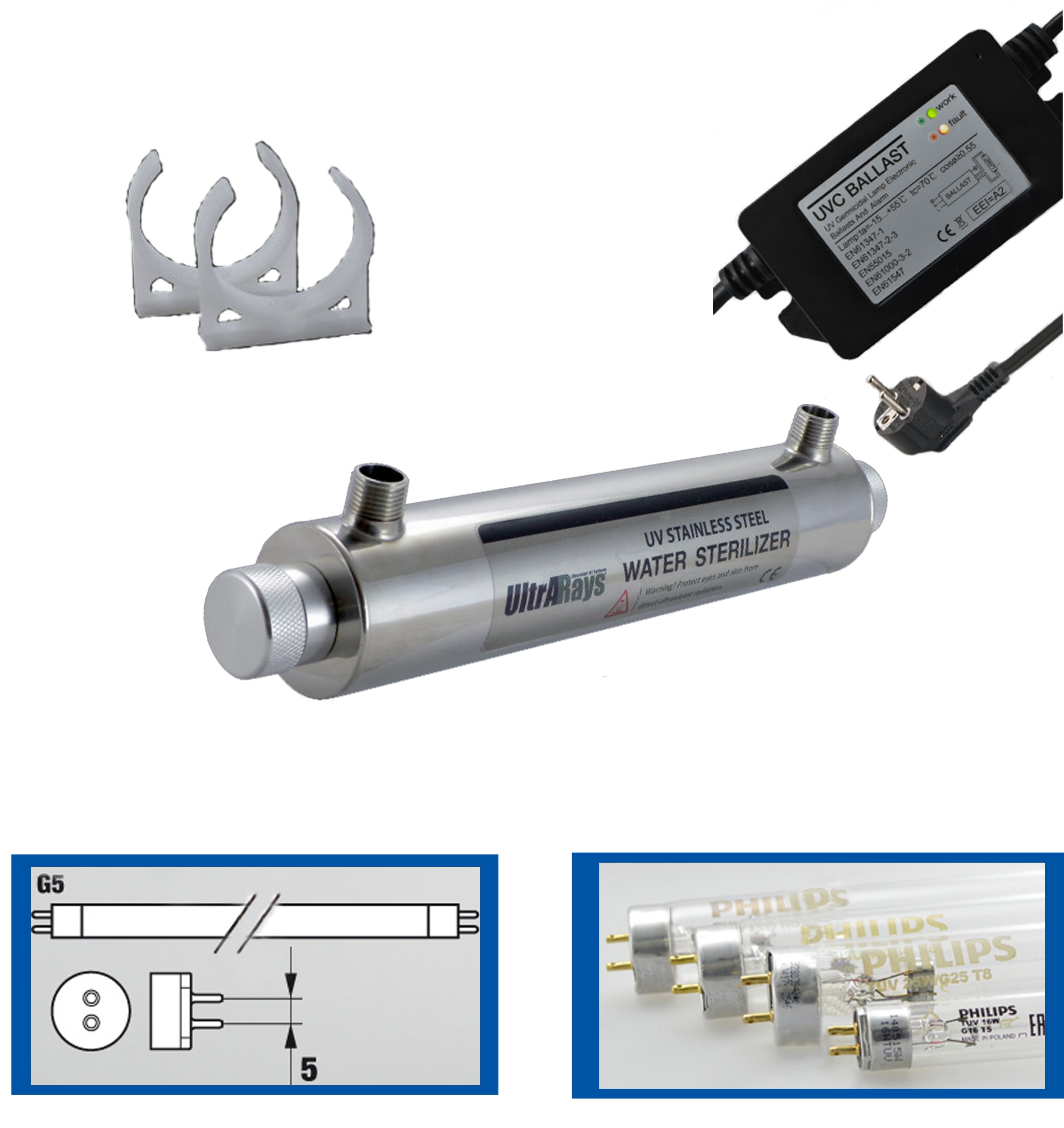 Uv complete system with Philips uv lamp 16 watt – TermoidraulicaRV