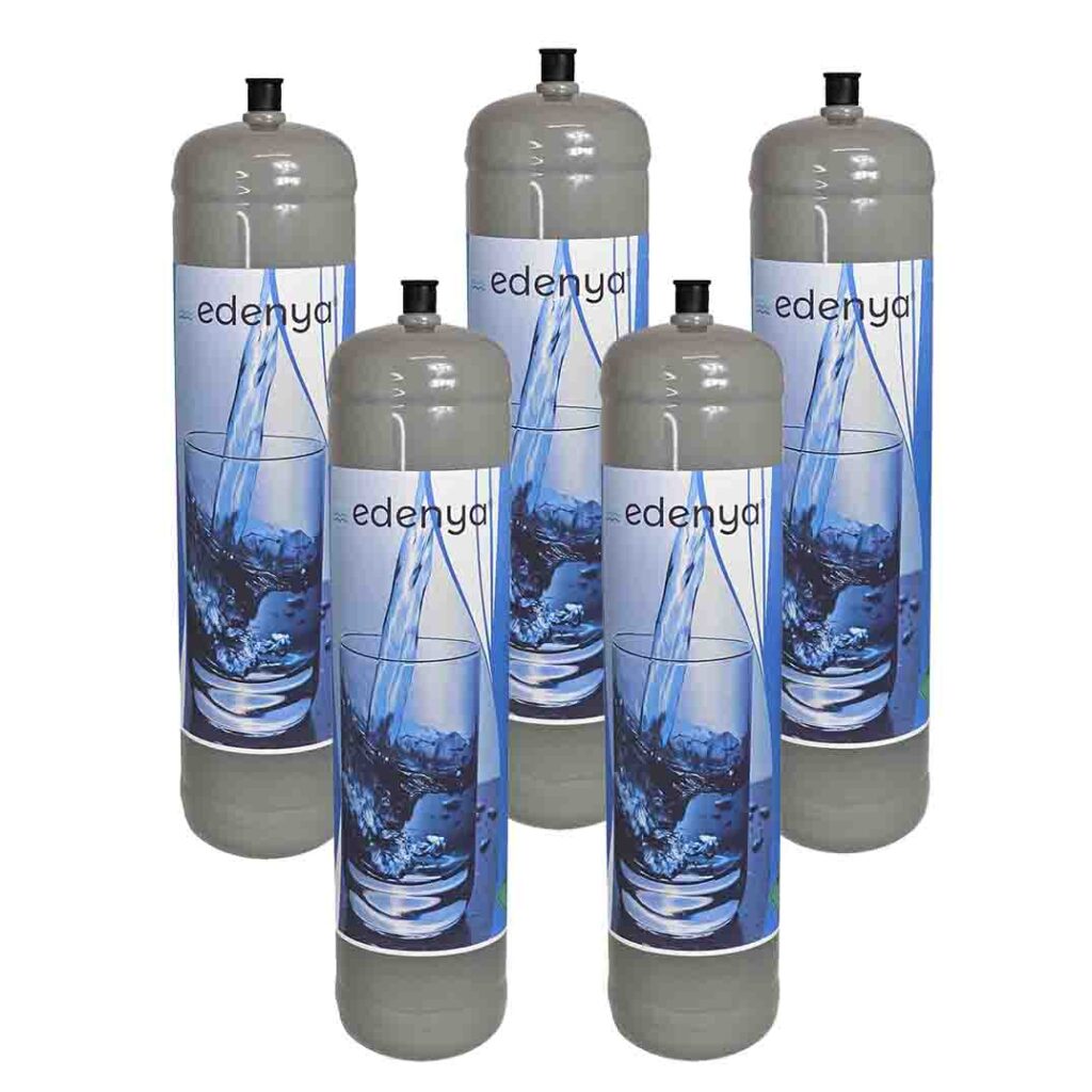 5 CO2 cylinder 600 gr disposable Edenya Bubbles with M11x1