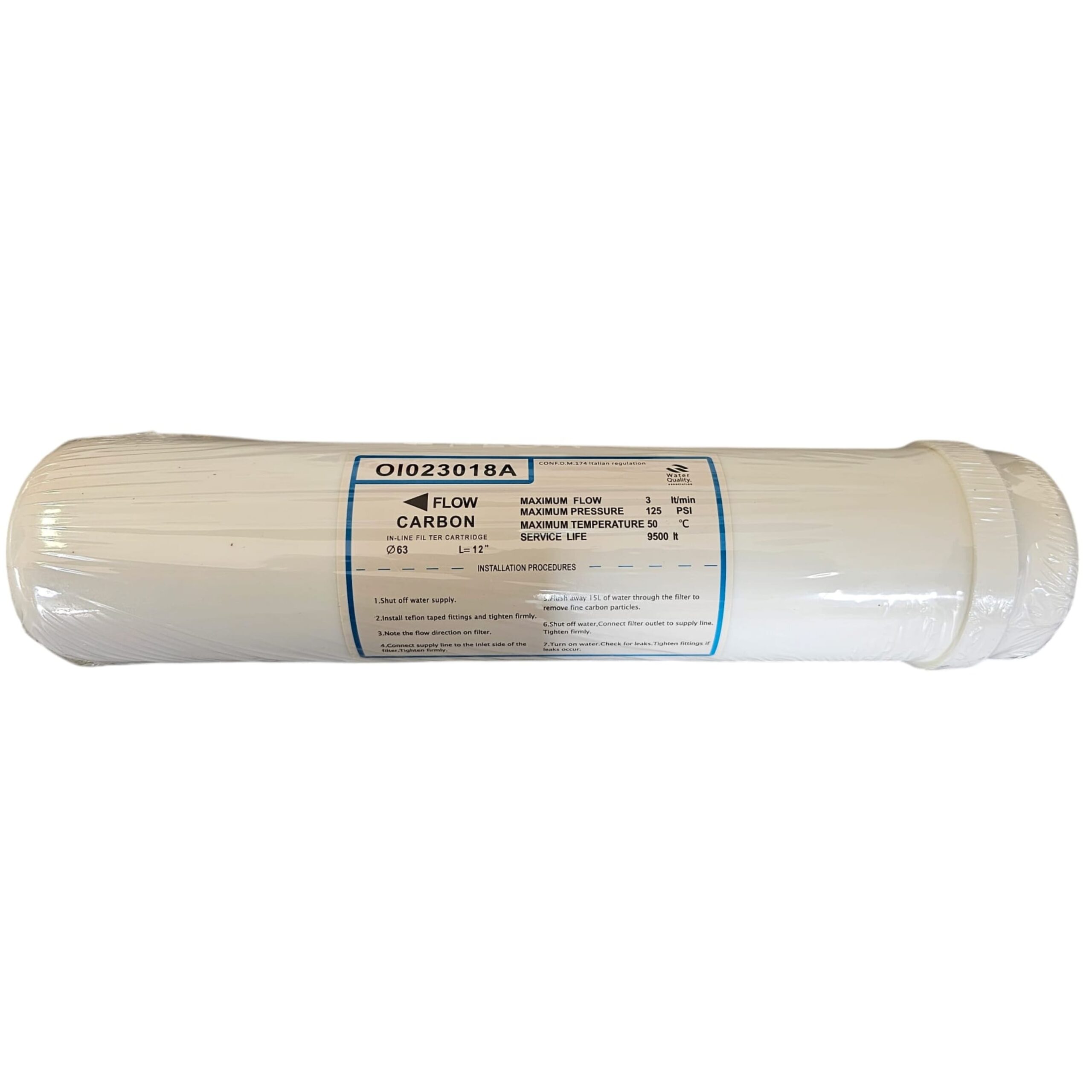 Inline filter GAC 2.5 x12 1/4 FPT compatible with Kemflo F5633/C ...